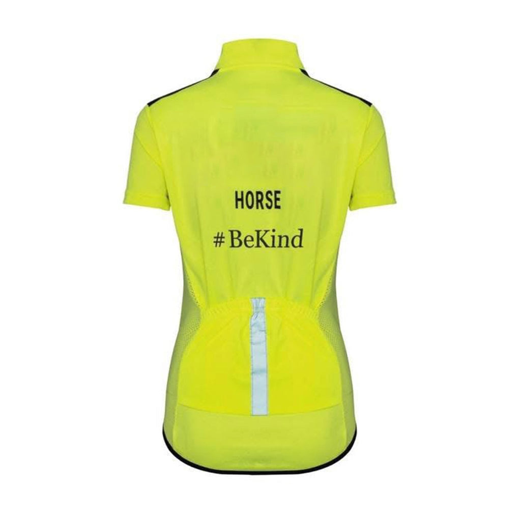 HORZEHOODS Yellow Hi Vis Reflective Mesh Equestrian Top